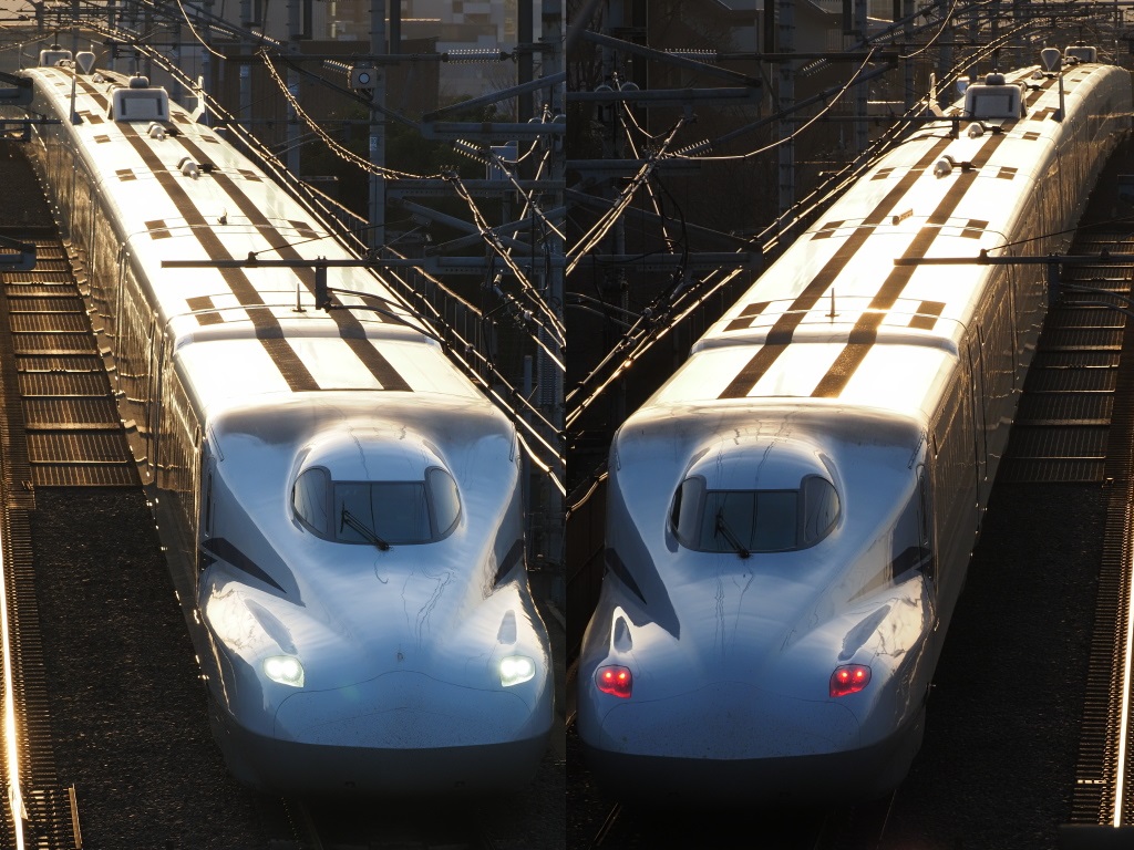No.1479 N700S J1編成とH1編成を左右に並べてみた | TETSUYA氏ブログ