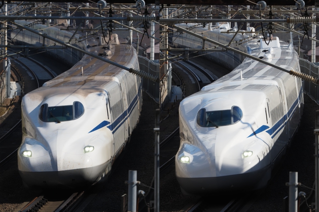 No.1947 N700S J7 J1 J30編成 11月と12月の比較 山科付近にて | TETSUYA氏ブログ