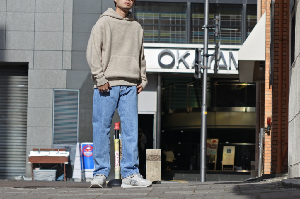 HATSKI】Straight Denim Used Ice Blue / どんなことがあっても HATSKI】Straight Denim Used Ice Blue / どんなことがあっても