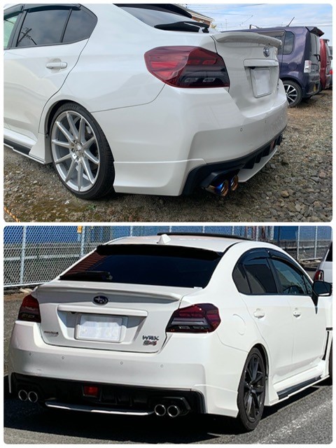 【取付レビュー】WRX STI / S4 VAB/VAG マフラーカッター ドームタイプ 90mm ブルー 4本 スバル 鏡面 高純度SUS304ステンレス SUBARUの取付レビューを ...