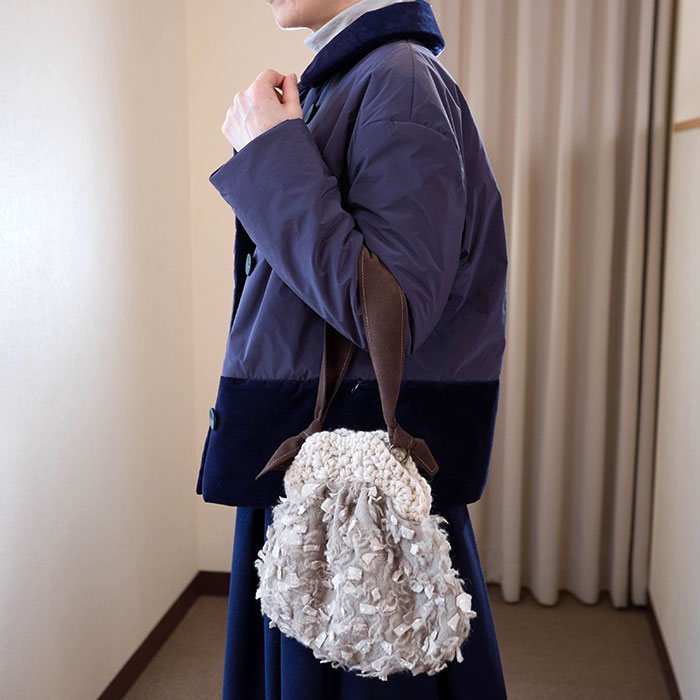 ミナペルホネン×ヒトミシノヤマ lumi bag #beige | Lin total ミナペルホネン×ヒトミシノヤマ lumi bag #beige | Lin total