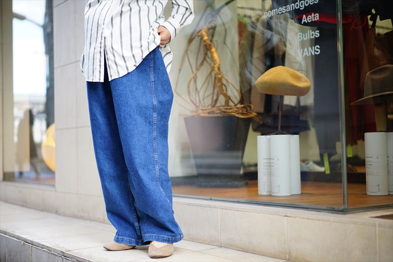 Graphpaper グラフペーパーの新作、Denim Baggy Pants BL/BLEACH Graphpaper グラフペーパーの新作、Denim Baggy Pants BL/BLEACH