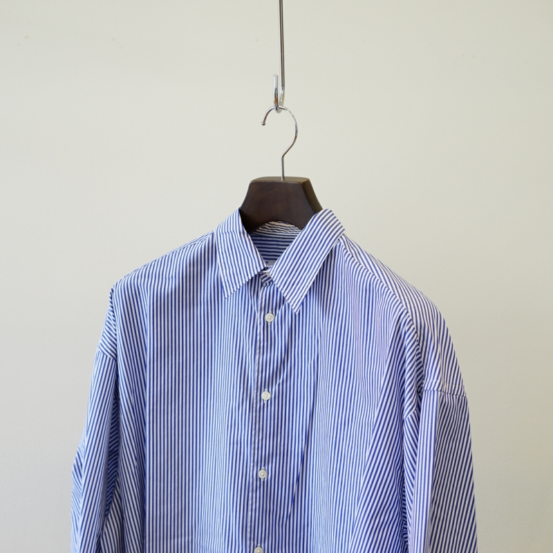 Graphpaper(グラフペーパー)23SS Collectionの新作、Broad Stripe L/S Oversized Regular Collar Shirt(GM231 ...