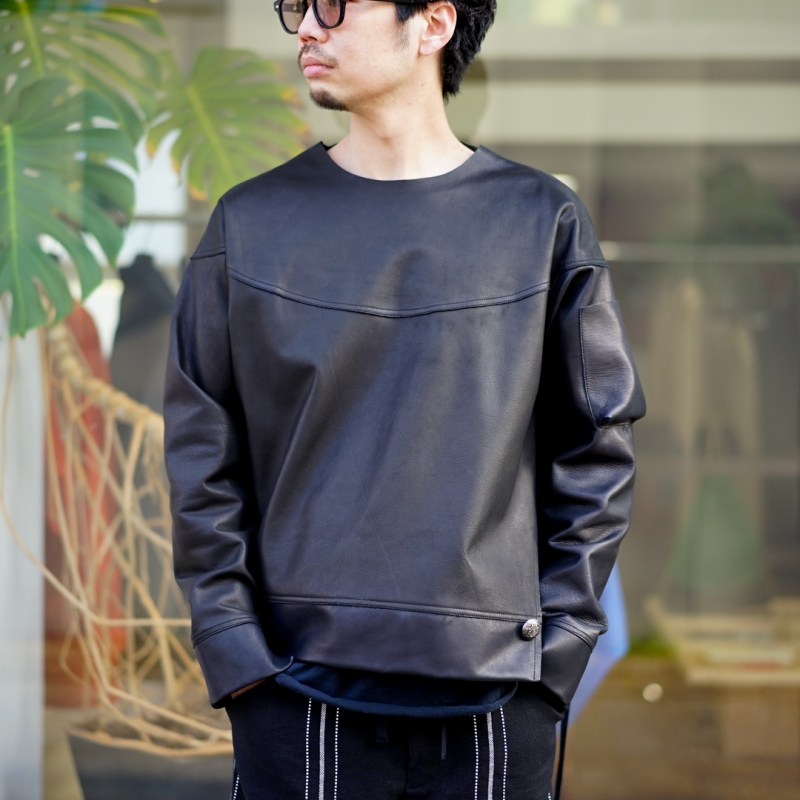 SUNSEA(サンシー)の新作Leather Sweat Shirtのご紹介です。 | BALUCA JOURNAL