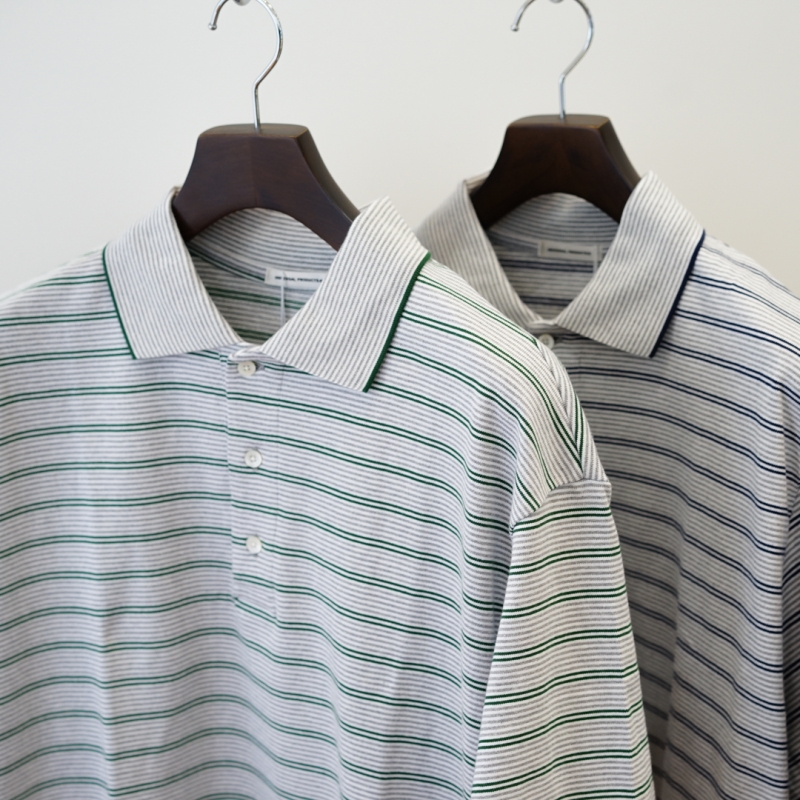 UNIVERSAL PRODUCTS(ユニバーサルプロダクツ)の新作、 Multi Border S/S POLOを使ったスタイルサンプルのご紹介です。 | BALUCA JOURNAL