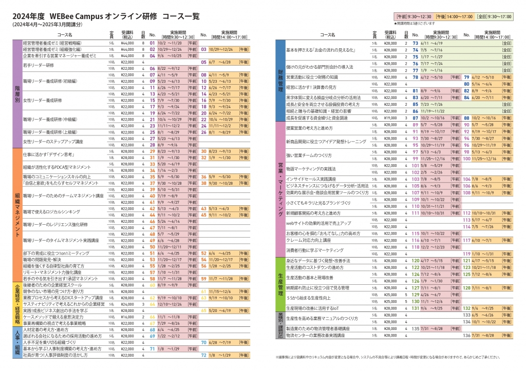WEBee Campus（オンライン研修）受講者募集のお知らせ | 商工会からのお知らせ