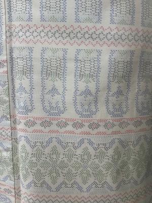 白地に細かい文様の紬 | 時代布池田ブログ