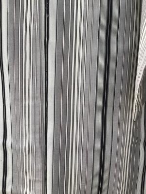 グレーの縞の単衣モノトーンコーデ | 時代布池田ブログ