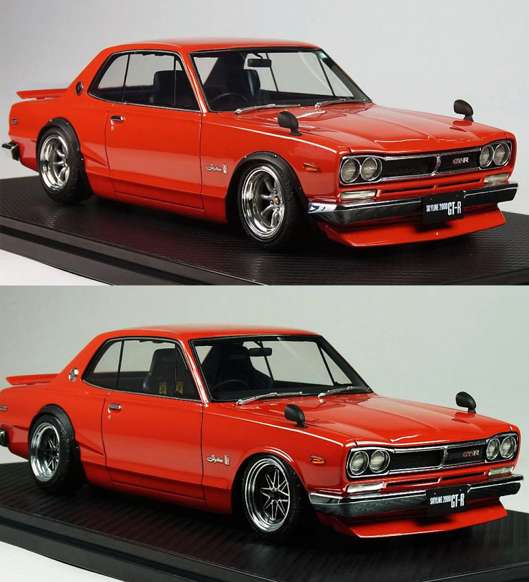 「1/18 ハコスカ Red」 2種の違い | ignition model