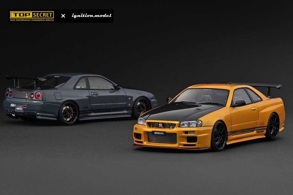1/18スケール 「TOP SECRET 34GT-R (BNR34) Gold＆Gray」 ご予約受付中！ | ignition model