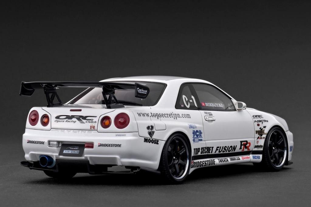 最終バリエーションはミッドナイトパープルの「1/18 TOP SECRET 34GT-R(BNR34)」！ | ignition model