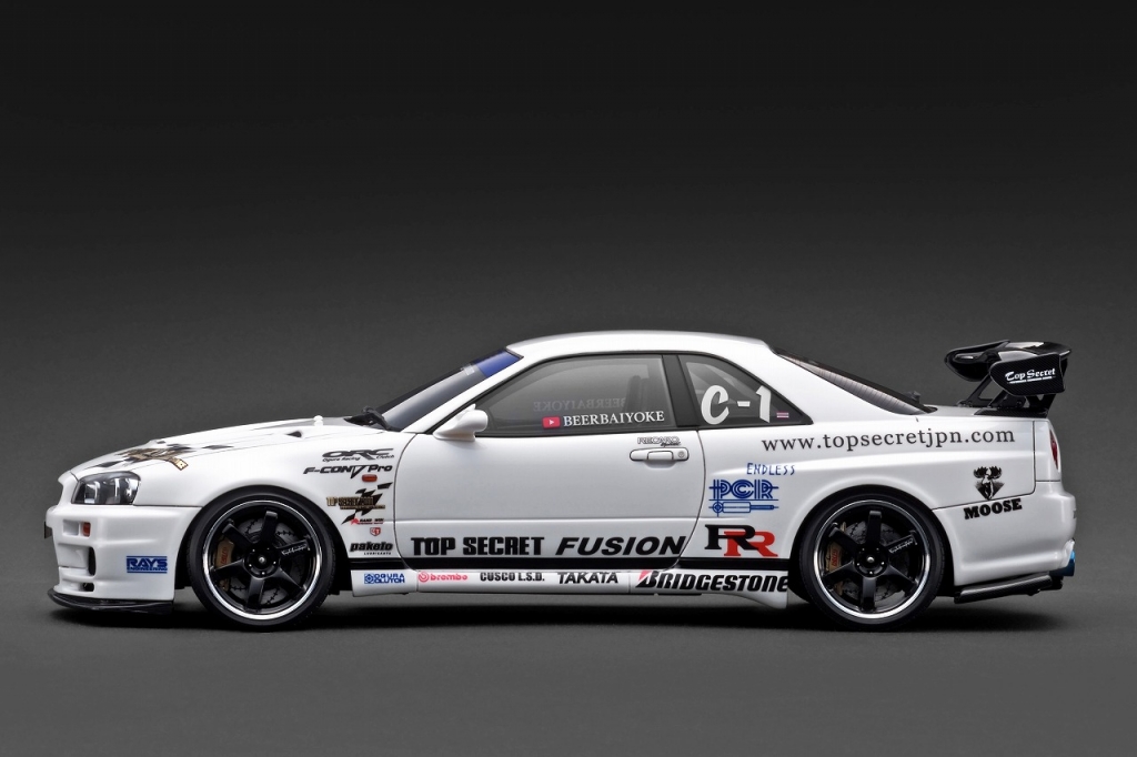最終バリエーションはミッドナイトパープルの「1/18 TOP SECRET 34GT-R(BNR34)」！ | ignition model