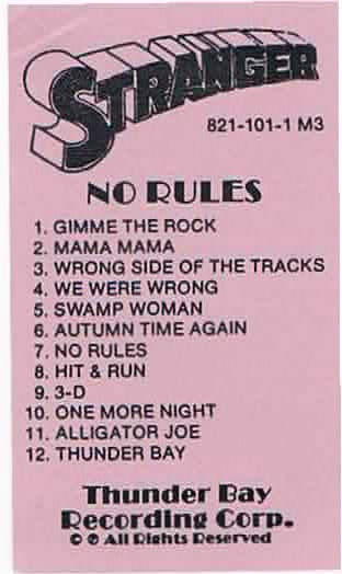 US 80Sハードロック - STRANGER/NO RULES('89) | ★WELCOME! 【POPS/ROCK/HR/HM ...