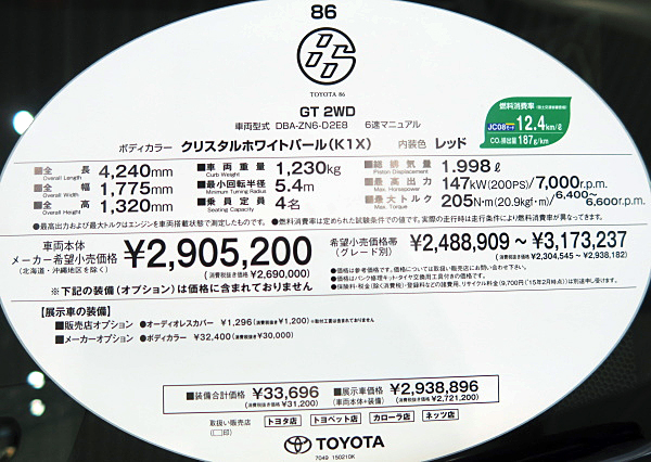 トヨタ 86 14R （イチヨンアール） Toyota 86 14R | Car and Moto in Japan