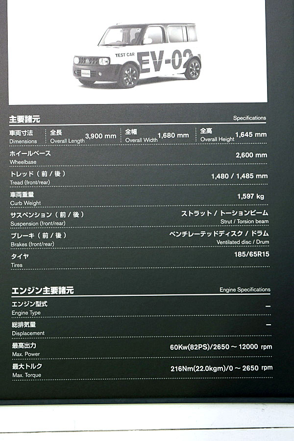 日産 キューブ EVテストカー 2008 Z11 Nissan Cube EV Test car 2008 Z11 | Car and ...