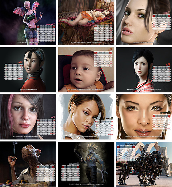 【3DCG】 CGArena CGの2010年壁紙カレンダー無料ダウンロード中 | CGトラッキング(CG Tracking) 世界のCGニュースを集めてみる