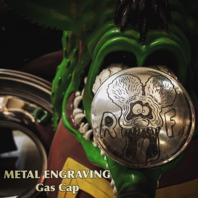 METAL ENGRAVING CUSTOM Gas Cap | OLD GARAGE / O.G. CLOTHING