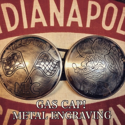 METAL ENGRAVING CUSTOM Gas Cap | OLD GARAGE / O.G. CLOTHING