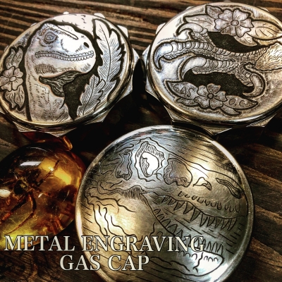 METAL ENGRAVING CUSTOM Gas Cap | OLD GARAGE / O.G. CLOTHING