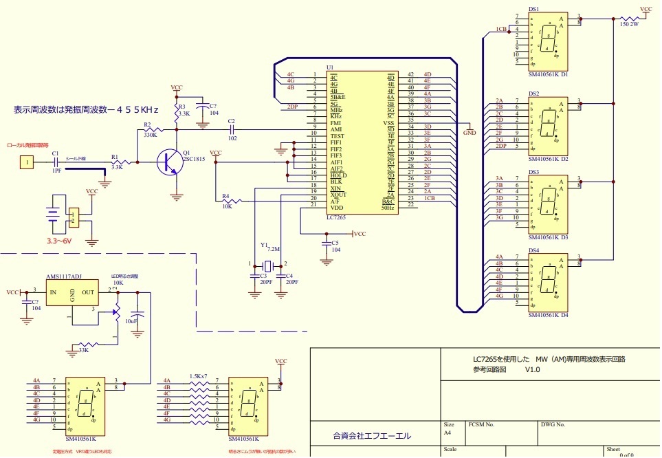 ノイズが少ないLC7265を使用したMWラジオ周波数表示機 ＃電子工作 | FAL通販事業部 店長の独り言