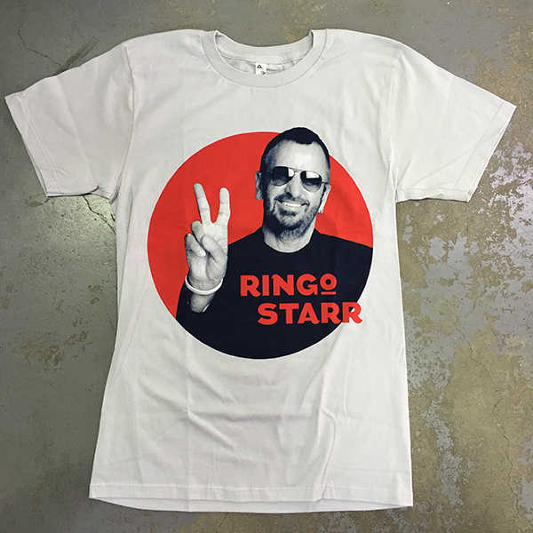 Ringo Starr - Peace Love Circle T-shirt on silver | Bear's Choice News ...