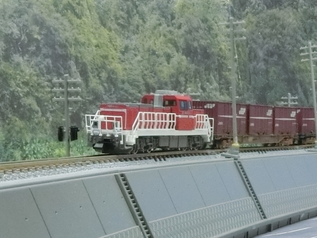 こんなんで撮ったりしてます。CASIO デジタルカメラ EXILIM EX-ZR1800とTOMIX Nゲージ JR DD200形 0形ディーゼル機関車 | 湘南急行鉄道物語