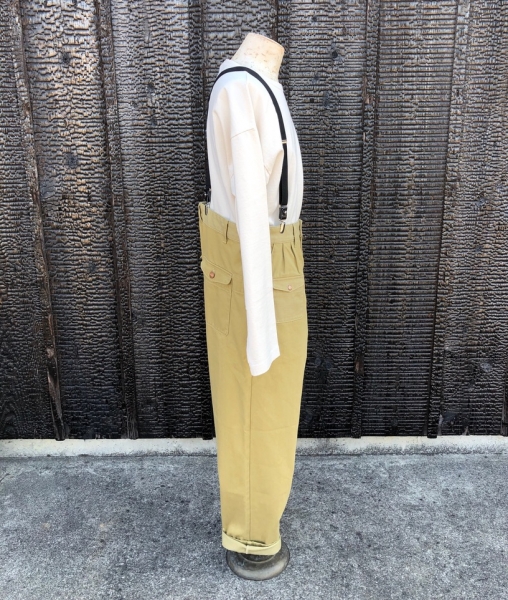 Nigel Cabourn LYBRO "PLEATED PANT" Beige | ENN-USHIMADO