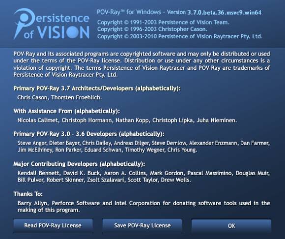 POV-Ray v3.7 beta 35a が update されて beta 36 になった | KOKAのつぶやき