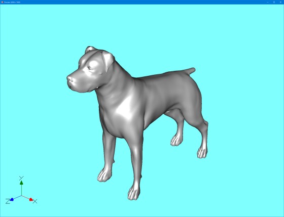 Open3dModel.comからダウンロードした犬の3Dモデリングデータ、"German Hunting Terrier Dog ...