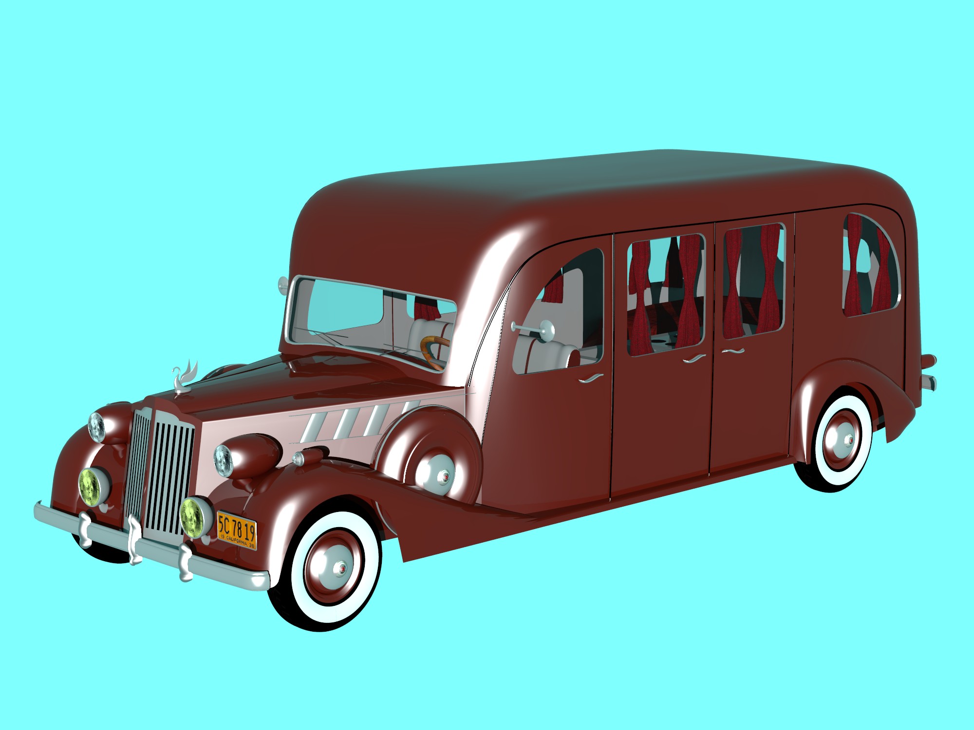 ShareCG.comからダウンロードした自動車の3Dモデリングデータ、"Packard Motorhome" | KOKAのつぶやき