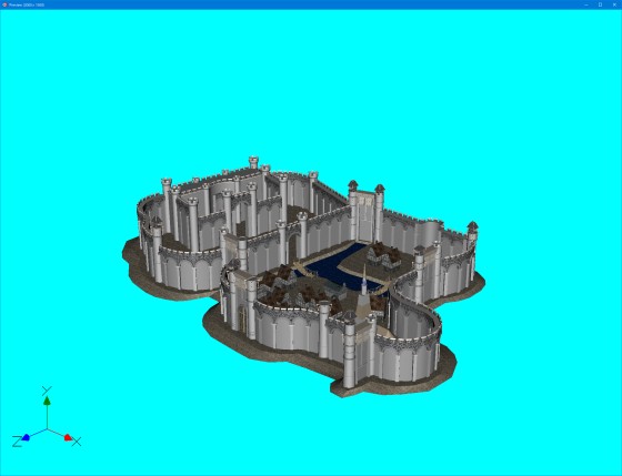 ShareCG.comからダウンロードした城郭の3Dモデリングデータ"Castle Bravil"から切り出した理髪店 | KOKAのつぶやき