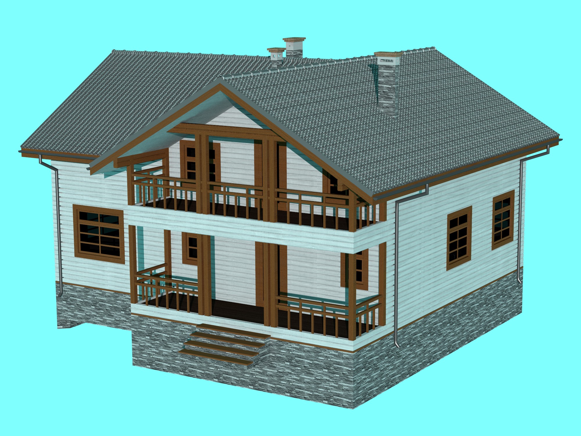 Archibase.netからダウンロードした建物の3Dモデリングデータ、"House N090116" | KOKAのつぶやき