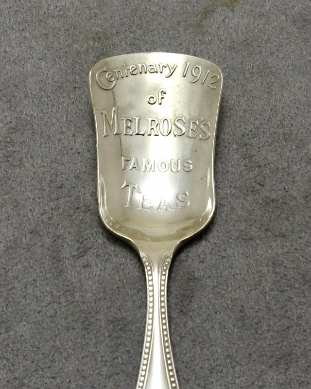 1912 Melrose's Famous Teas Centenary Silver-Plated Tea Caddy Spoon ...