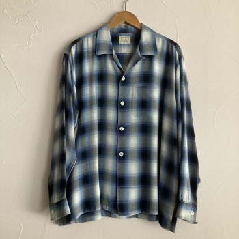 1960s PENDLETON OPEN COLLAR WOOL SHIRT