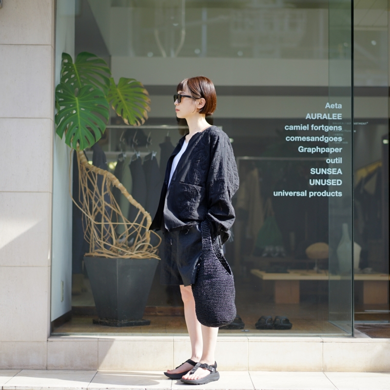 SUNSEA(サンシー)27th Collectionの新作、SANTA MARIA BLOUSON/BKを使ったスタイルサンプルのご紹介です ...