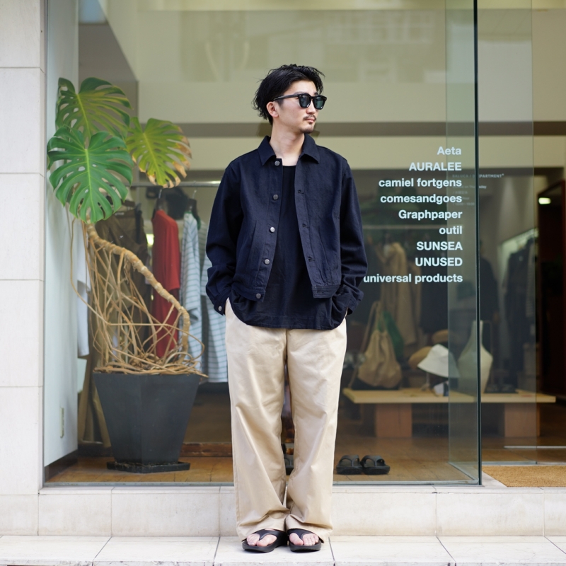 AURALEE(オーラリー)Selvedge Light Denim Blouson(A23SB01SD)/Black のご紹介です ...