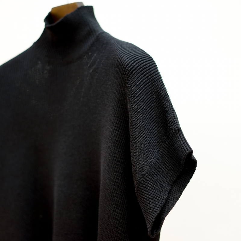 Graphpaper for women's(グラフペーパー) Linen Solotex S/S Mock Neck Knit(GL251 ...