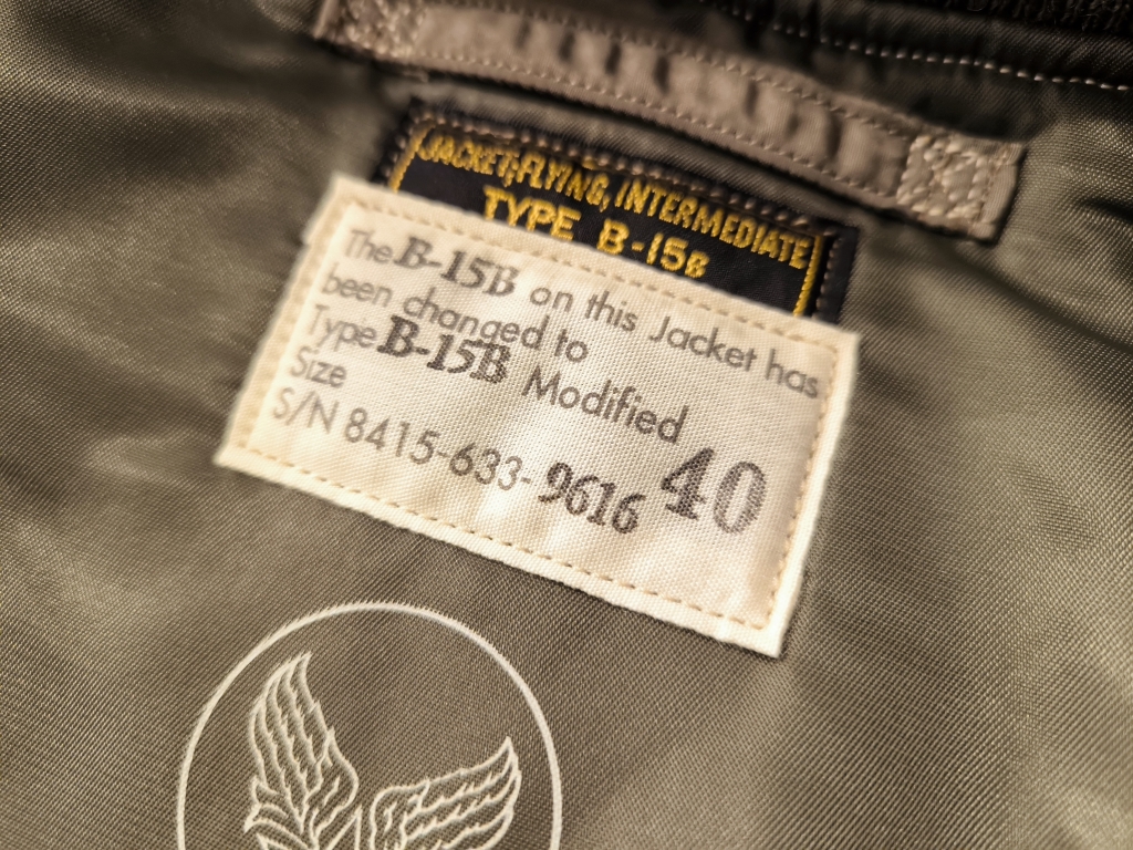 隠れた名作【BUZZRICKSON’S Type B-15B(MOD.) “B.RICKSON MFG.CO.”】 | JUNKY STYLE | ジャンキースタイル | ブログ