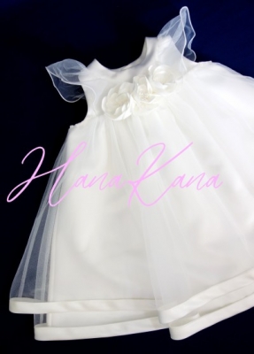 ヴェールからワンピースドレスへリメイク。オーダーでお花モチーフをお作りしました。 | HanaKanaデザイナーのブログ