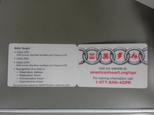 AHA PEARS カード届きました！ | 福井BLSのブログへようこそ