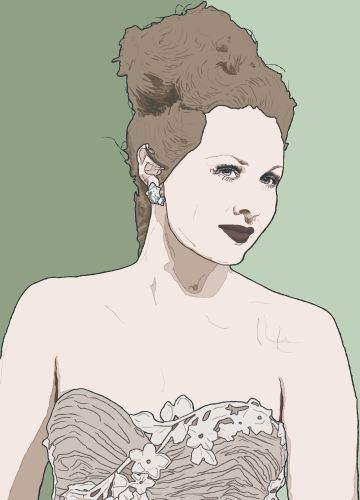 Virginia Mayo in "A Song Is Born" | with a kiss, passing the key