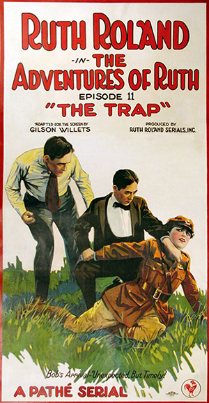 Ruth Roland in "Hands Up" | with a kiss, passing the key