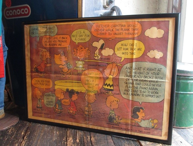 1968’S Vintage Peanuts Gang Sunday Comic Poster | インディヒナ | AMERICAN ...